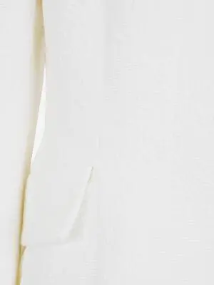 TOTEME Cropped Crew Neck Cotton Jacket With Concealed Closure