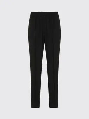 Fabiana Filippi Slim Fit Wool Blend Trousers With Monile Detail - Black