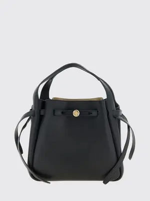 Tory Burch Romy Calf Leather Handbag - Black