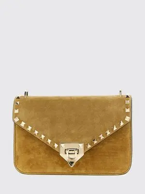 Valentino Garavani Rockstud Suede Mini Crossbody Bag - Beige