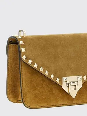 Valentino Garavani Rockstud Suede Mini Crossbody Bag - Beige