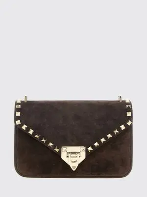 Valentino Garavani Rockstud Suede Mini Crossbody Bag - Brown