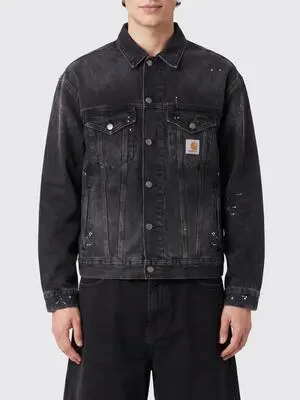 Carhartt Work In Progress Helston Abstract Print Denim Jacket - Black