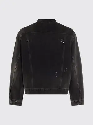 Carhartt Work In Progress Helston All-over Abstract Print Denim Jacket With Logo Patch - Black