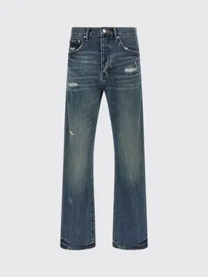 PURPLE BRAND Mid-rise Slim Fit Skinny Jeans In Distressed Cotton Denim