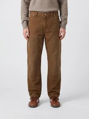 Carhartt Work In Progress Og Single Knee Wide-leg Cotton Denim Trousers With Logo - Brown