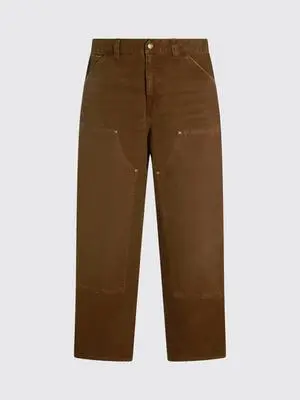 Carhartt Work In Progress Og Single Knee Wide-leg Cotton Denim Trousers With Logo - Brown