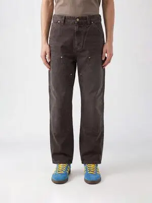 Carhartt Work In Progress Og Single Knee Wide-leg Cotton Denim Trousers With Logo - Tobacco