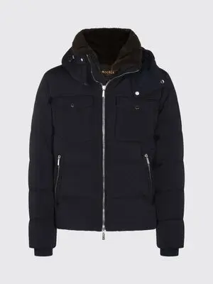 MOORER Alarick Wool And Cashmere Down Jacket With Detachable Hood - Navy