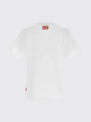 DIESEL® Crew Neck Cotton-blend T-shirt With Applied Logo