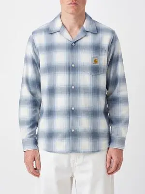 Carhartt Work In Progress Check Cotton Shirt With Cuban Collar - Multicolor