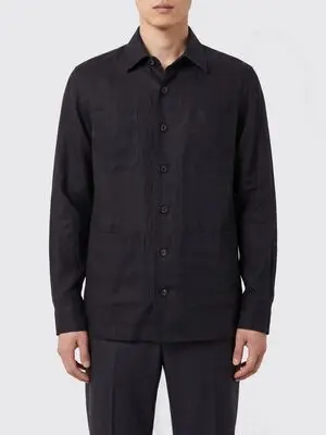 Brunello Cucinelli Casual Pure Linen Shirt With Patch Pocket