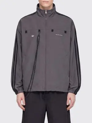 ADIDAS ORIGINALS High-neck Zip-up Sweatshirt In Recycled Technical Fabric - Grey