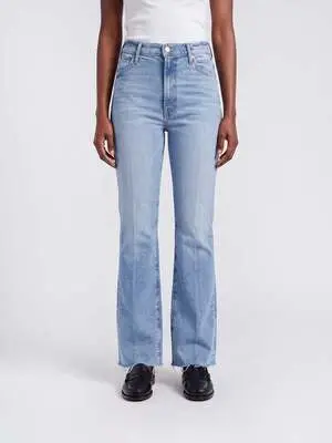 MOTHER The Hustler Ankle Fray High-waisted Cropped Flare Jeans