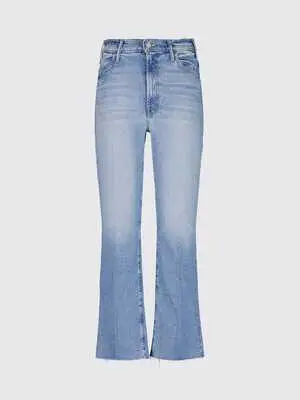 MOTHER The Hustler Ankle Fray High-waisted Cropped Flare Jeans