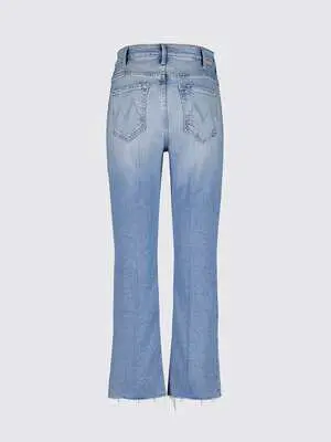 MOTHER The Hustler Ankle Fray High-waisted Cropped Flare Jeans
