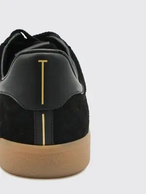 TOM FORD Suede Bovine Leather Low Top Sneakers With Rear Logo - Black