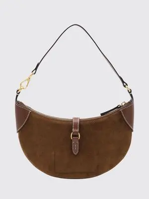 Polo Ralph Lauren Suede Shoulder Bag With Zip Closure
