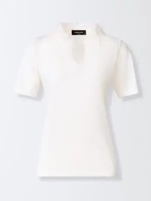 Fabiana Filippi Lace Collar Polo Shirt