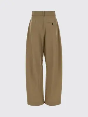 Loewe High-waisted Wide-leg Shorts In Pure Wool With Concealed Fastening