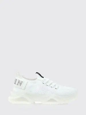 Philipp Plein Crochet Knit Low-top Sneakers With Elasticated Ankle And Logo - White