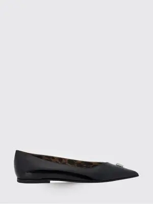 Philipp Plein Patent Leather Ballet Flats With Skull Appliqu - Black