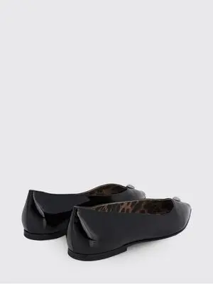 Philipp Plein Patent Leather Ballet Flats With Skull Appliqu