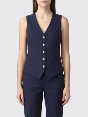 Tagliatore Single-breasted Waistcoat In Viscose Blend - Navy