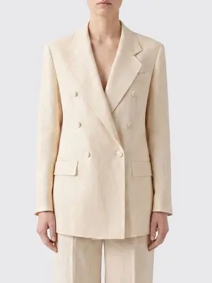 Tagliatore Loreley Cropped Double-breasted Linen Blazer