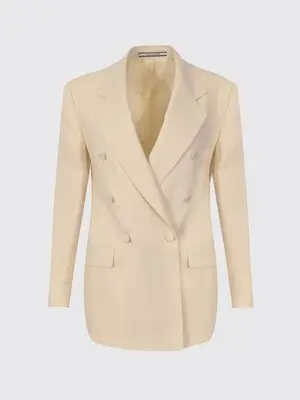 Tagliatore Loreley Cropped Double-breasted Linen Blazer