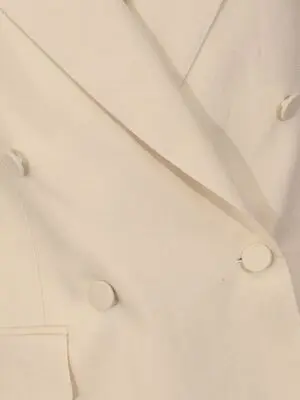 Tagliatore Loreley Cropped Double-breasted Linen Blazer