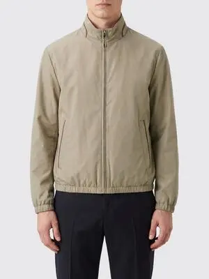 Canali Polyester Bomber Jacket With A High Neck And Elasticated Cuffs