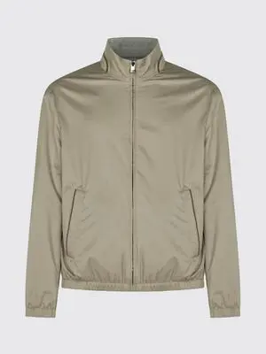Canali Polyester Bomber Jacket With A High Neck And Elasticated Cuffs