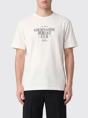 GOLDEN GOOSE Crewneck Cotton T-shirt With Printed Logo