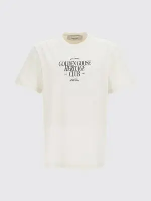 GOLDEN GOOSE Crewneck Cotton T-shirt With Printed Logo