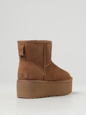 UGG Classic Mini Platform Suede And Wool Ankle Boots - Hazel
