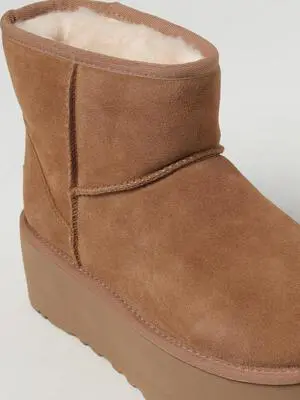 UGG Classic Mini Platform Suede And Wool Ankle Boots - Hazel