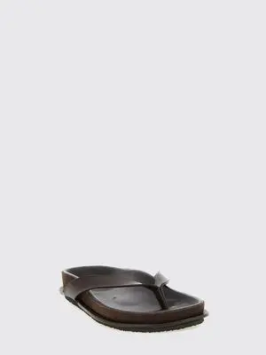 Jacquemus The Tatanes Calfskin Thong Sandals With Low Heel - Brown
