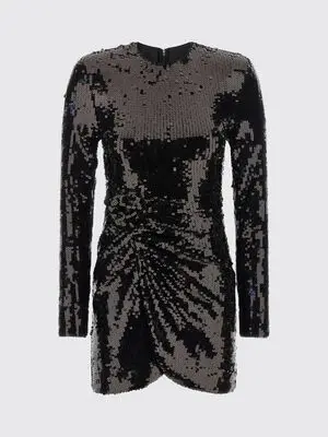 ROTATE BY BIRGER CHRISTENSEN All-over Sequin Embellished Long-sleeved Mini Dress - Black