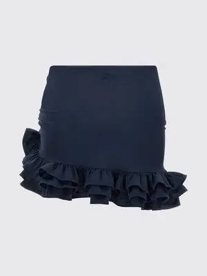 Jacquemus Asymmetrical Crêpe Mini Skirt With Ruffles And Low Waist