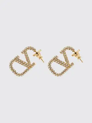 Valentino Garavani Vlogo Signature Crystal-embellished Pendant Earrings - Gold