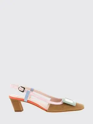 ROGER VIVIER Belle Vivier Bi-leather Slingback Pumps With Square Toe - Multicolor