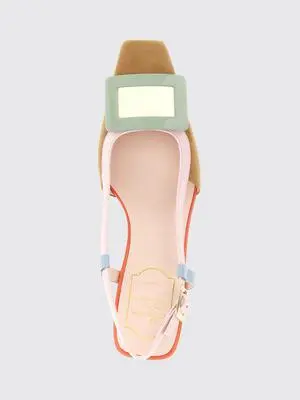 ROGER VIVIER Belle Vivier Bi-leather Slingback Pumps With Square Toe - Multicolor