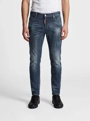 Dsquared2 Skater Slim Fit Distressed Stretch Denim Jeans