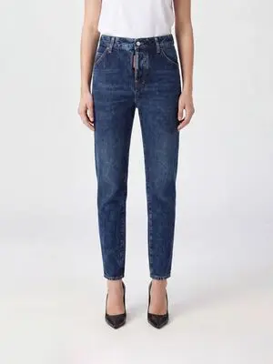 Dsquared2 Teddy High-waisted Skinny Fit Jeans In Stretch Denim