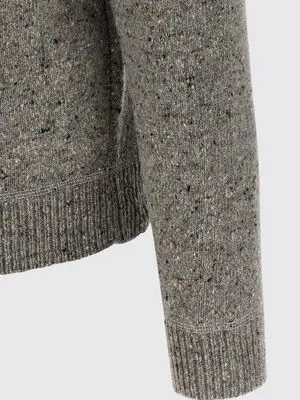 Dsquared2 Wool Blend Crew Neck Jumper With Embroidered Logo - Grey