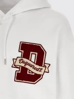Dsquared2 Cotton Hoodie With Contrast Logo