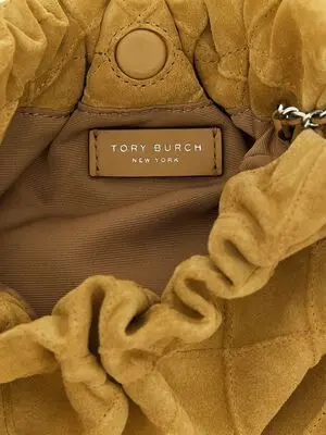 Tory Burch Fleming Quilted Calfskin Leather Mini Bag With Double T Logo