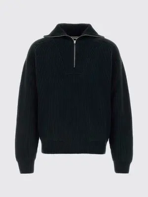 JIL SANDER High Neck Half-zip Jumper In Pure Wool - Black