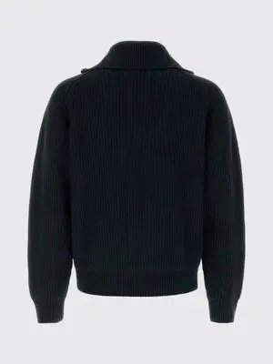 JIL SANDER High Neck Half-zip Jumper In Pure Wool - Black